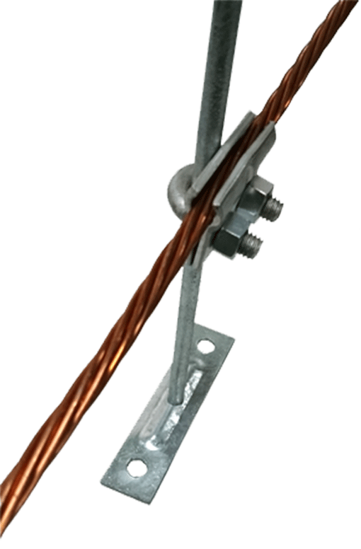 Terminal Aéreo 350mm Grampo Conector Móvel - Fix. Horiz. - M.D.M. Proteção